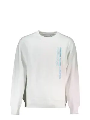 Calvin Klein Logo-print Crew-neck Sweatshirt - White