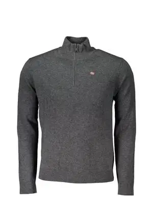NAPAPIJRI Half-Zip Cotton Sweatshirt Grey