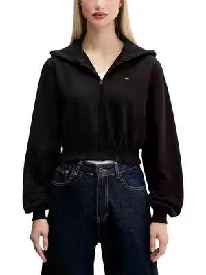 Tommy Hilfiger Zip-Up Hoodie Black