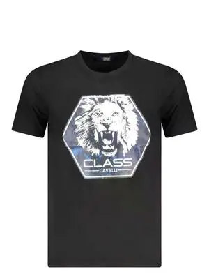 Roberto Cavalli Logo-print Cotton T-shirt - Black