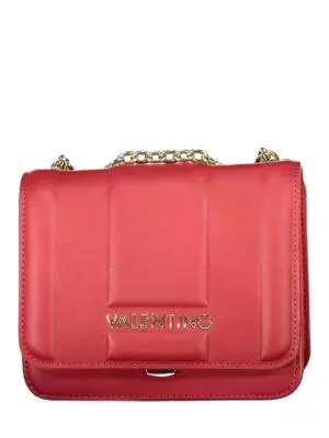 MARIO VALENTINO Quilted Shoulder Bag With Chain Strap - Red