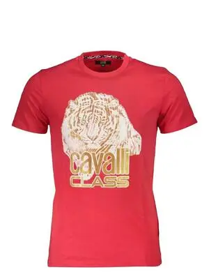 Roberto Cavalli Tiger-print Logo-print T-shirt - Red
