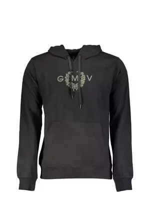 GIAN MARCO VENTURI VINTAGE Graphic-print Drawstring Hoodie - Black