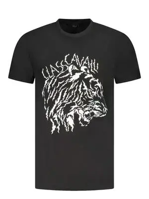 Roberto Cavalli Tiger-print Cotton T-shirt - Black
