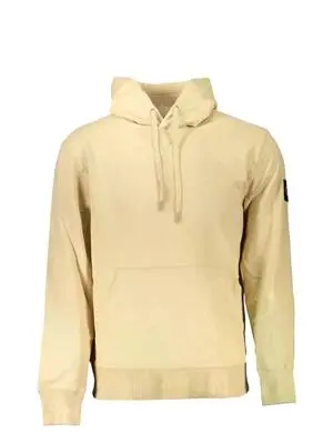 Calvin Klein Logo-patch Cotton Hoodie - Yellow