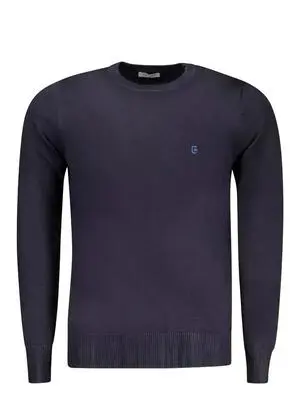 COVERI MOVING Logo-embroidered Crew-neck Sweater - Blue