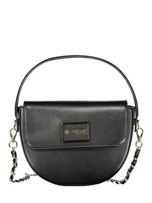 MARIO VALENTINO Logo-plaque Curved Tote - Black