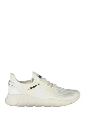 BLAUER. Logo-Print Low-Top Sneakers Neutrals