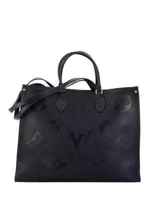 LOUIS VUITTON Onthego Monogram Empreinte Giant Gm Tote Bag - Black