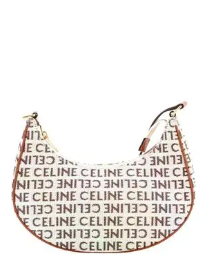 Celine Ava Bag All Over Logo Jacquard Small Shoulder Bag - Neutrals