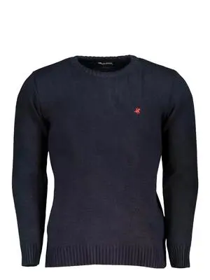 U.S. Grand Embroidered Logo Crew-neck Jumper - Blue