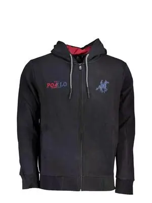 U.S. Grand Logo-embroidered Zip-up Hoodie - Blue
