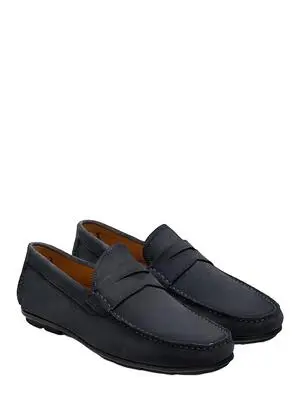 Magnanni Monterey Penny Driver Loafer - Navy