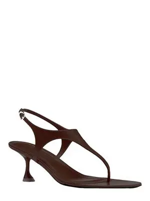 Proenza Schouler Leather Thong Sandals - Chocolate