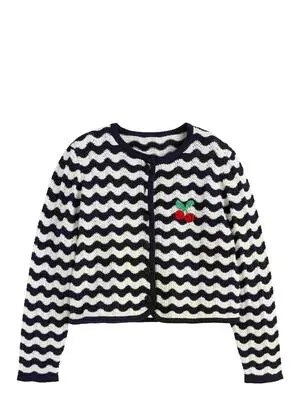 Chinti & Parker Crochet Cardigan - Blue