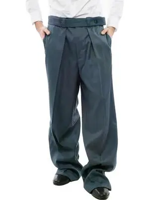 JIL SANDER Pleated Wide-leg Trousers - Blue