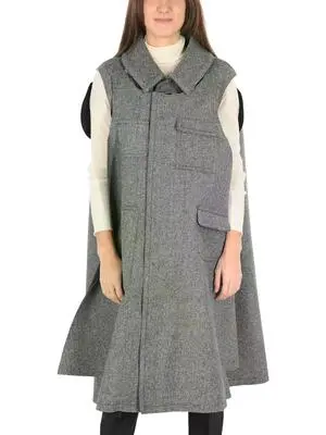 MAISON MARGIELA Herringbone Cut-out Cape - Grey