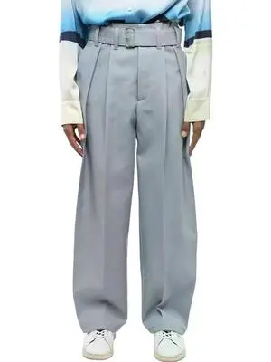 JIL SANDER Double-pleated Wide-leg Trousers - Blue