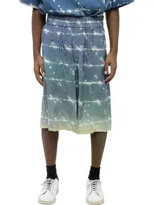 JIL SANDER Printed Elastic-waist Shorts - Blue