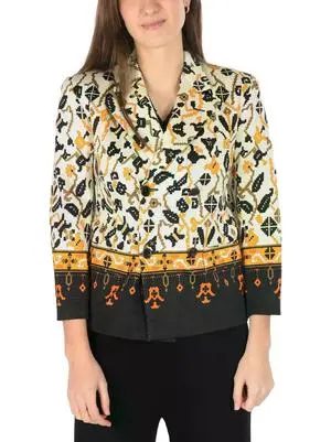 MAISON MARGIELA Printed Double-breasted Blazer - White