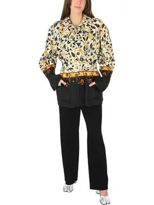MAISON MARGIELA Geometric-patterned Belted Jacket - Multicolour