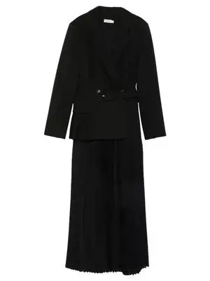 Simkhai Alexandra Double-breasted Pleated Midi Dress - Black