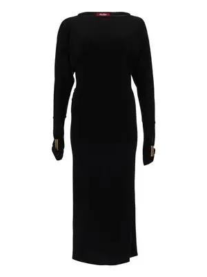 Max Mara Abito "salvo" Con Drappeggio - Black