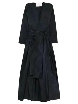 CO.GO Belted Pleated Maxi Dress - Black