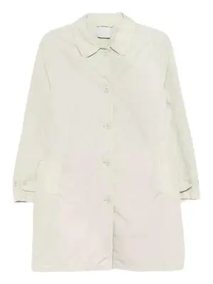 Aspesi Long-sleeve Button-fastening Coat - Neutrals