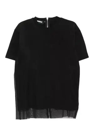 LES HOMMES Zip-fastening T-shirt - Black