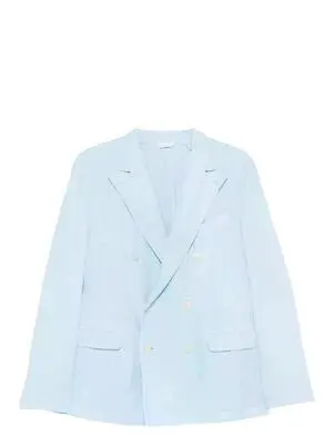 Boglioli Flap-pocket Double-breasted Blazer - Blue