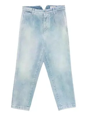 PENCE 1979 Liam Acid-wash Pleated Jeans - Blue
