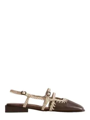 Hereu Adrata Braided Leather Sandals - Brown