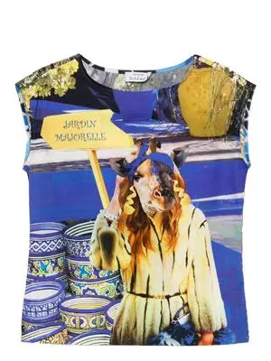 The Artistylist Jardin Majorelle Graphic-print T-shirt - Blue