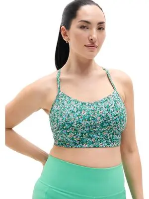 Athleta Vital Print Sports Bra D-Dd Superbloom
