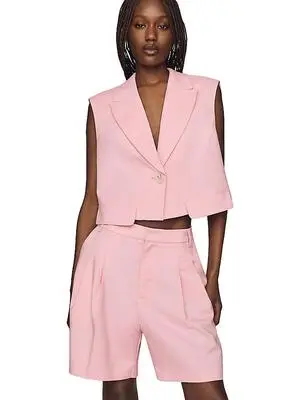 Maeve Tailored Pleated Shorts - Sea Pink
