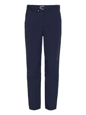 Moncler Logo Appliquéd Stretch-polyamide Trousers - Blue