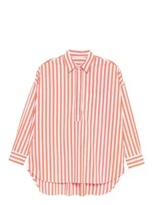 ARCHIVIO '67 Striped Long-sleeved Shirt - Orange