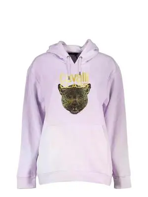 Roberto Cavalli Graphic-Print Hoodie Purple