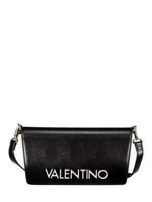 MARIO VALENTINO Logo-lettering Foldover Tote - Black