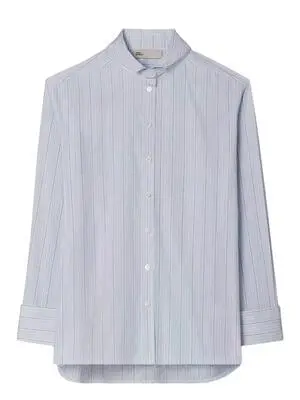Tory Burch Striped Cotton Shirt - Blue