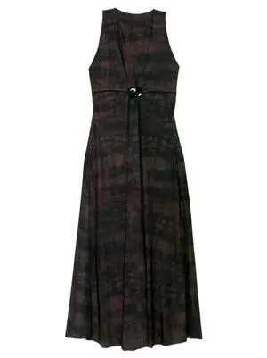 CIA MARÍTIMA Cut Out-detail Midi Dress - Brown