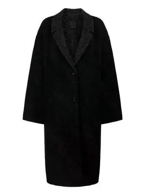 Givenchy Contrasting-lapel Single-breasted Coat - Black