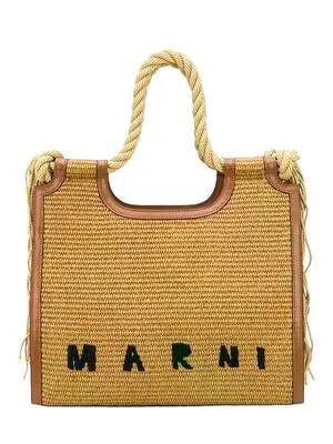 Marni Marcel Summer Raffia Tote Bag - Brown