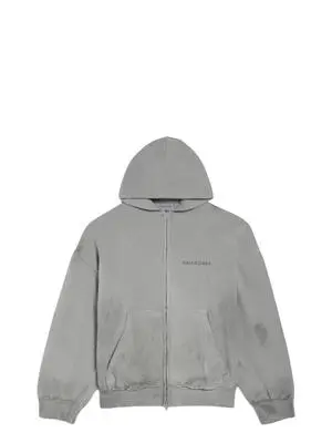 Balenciaga Logo-Print Sweatshirt Grey