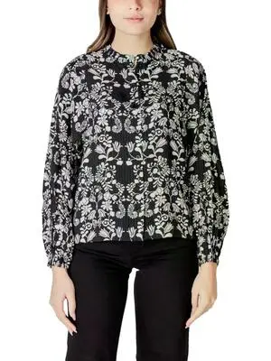 ICHI Floral-Print Blouse