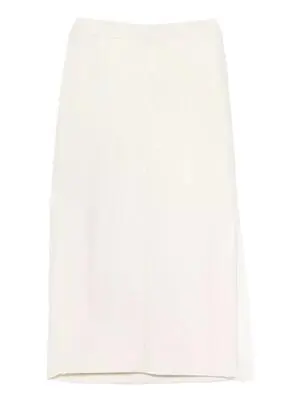LITKOVSKA Button-tab Midi Skirt - Neutrals