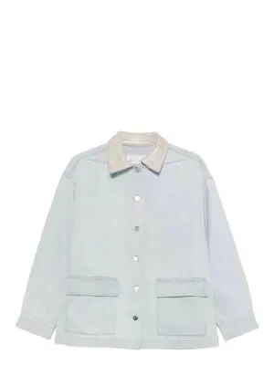 AGOLDE Contrast-collar Denim Jacket - Blue