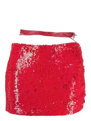 THE MANNEI Melilla Mini Skirt - Red
