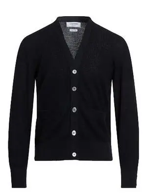 Thom Browne Cardigan In Virgin Wool - Blue
